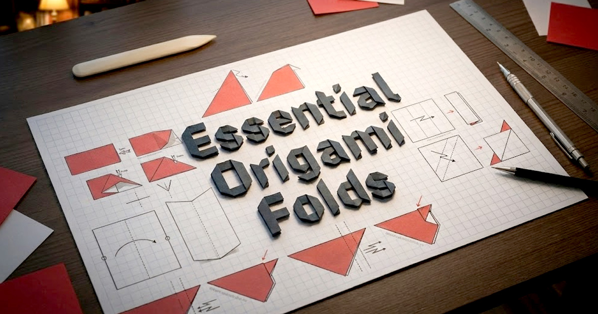 常見的摺紙步驟與術語 - 摺紙藝術教學 Origami Tutorial | STEAM 教育學習網
