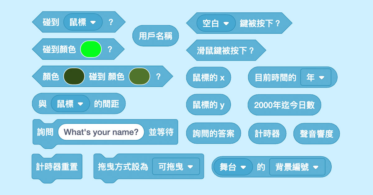 偵測積木 ( Sensing Blocks ) - Scratch 教學 | STEAM 教育學習網
